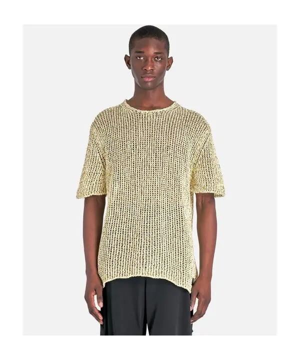 JIL SANDER Open-knit T-shirt - Nude