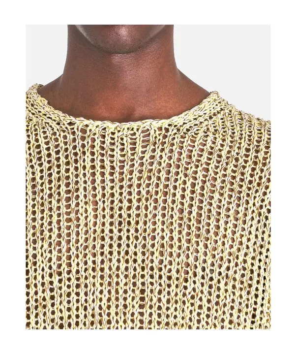 JIL SANDER Open-knit T-shirt - Nude