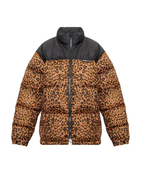 Vetements Animal Print Padded Jacket - Brown