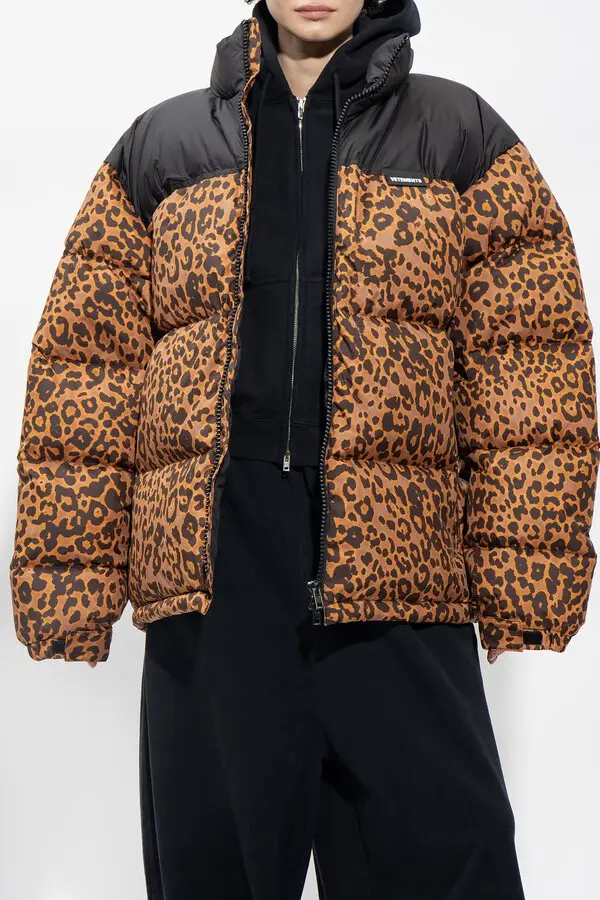Vetements Animal Print Padded Jacket - Brown