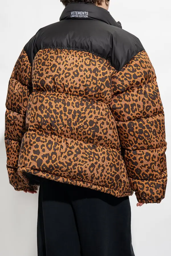 Vetements Animal Print Padded Jacket - Brown