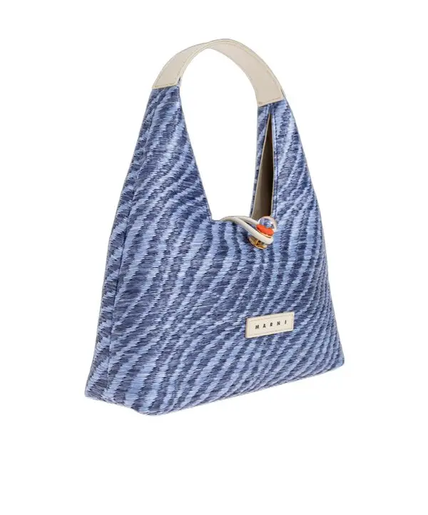 Marni Trapeze Wavy Mini Tote Bag - Blue