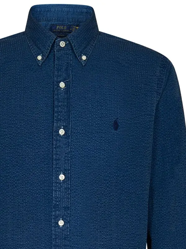 Polo Ralph Lauren Ralph Lauren Textured Button-down Shirt - Blue