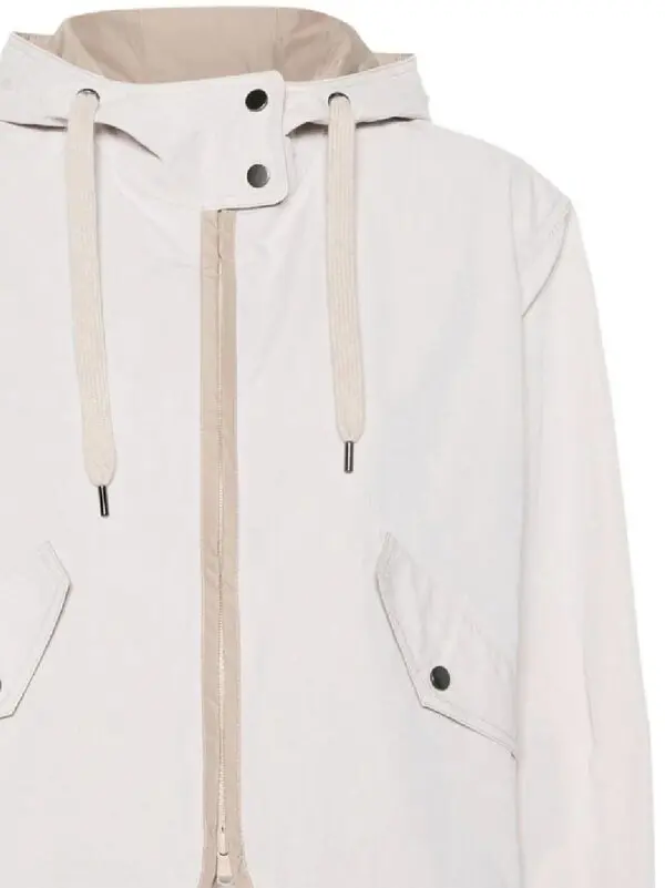 Brunello Cucinelli Zip-up Drawstring Hooded Jacket