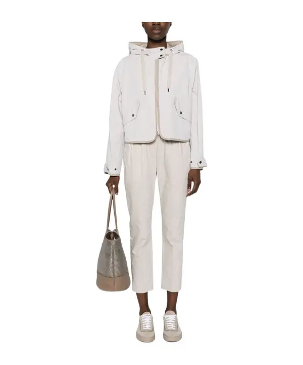 Brunello Cucinelli Zip-up Drawstring Hooded Jacket