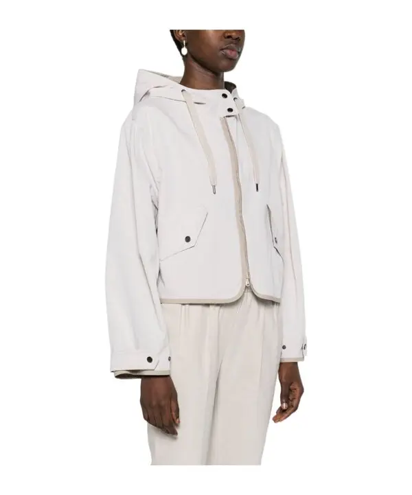 Brunello Cucinelli Zip-up Drawstring Hooded Jacket