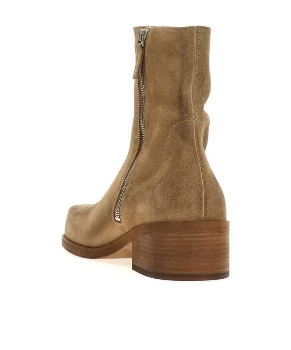 Marsèll Cassello Square Toe Ankle Boots - Beige