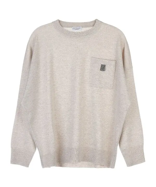 Brunello Cucinelli Long Sleeve Sweater - Beige