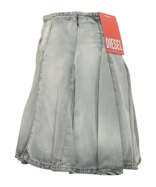 DIESEL® Pleated Mini Skirt - Gray