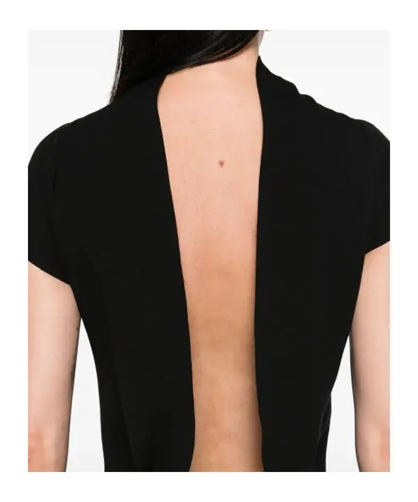 Alberta Ferretti Open Back High Neck Maxi Dress