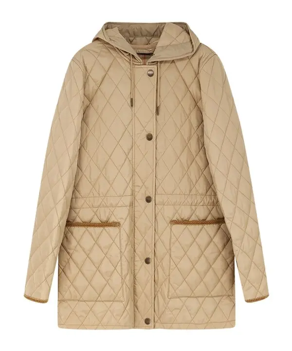 Burberry Quilted Hooded Coat