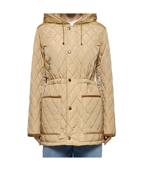 Burberry Quilted Hooded Coat