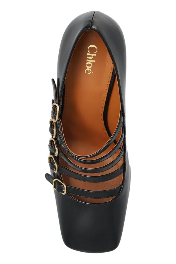 Chloé Janis Buckled High Heel Pumps