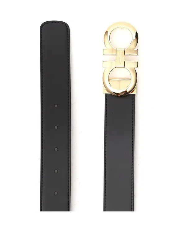 FERRAGAMO Gancini Buckle Belt - Black