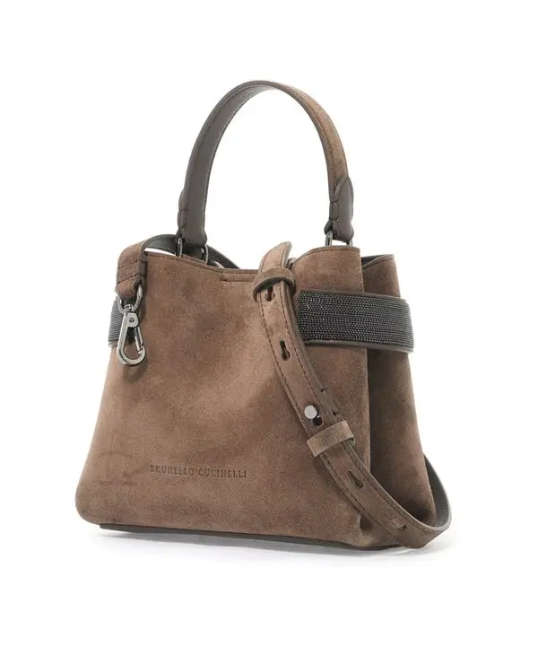 Brunello Cucinelli Embellished Leather Handbag