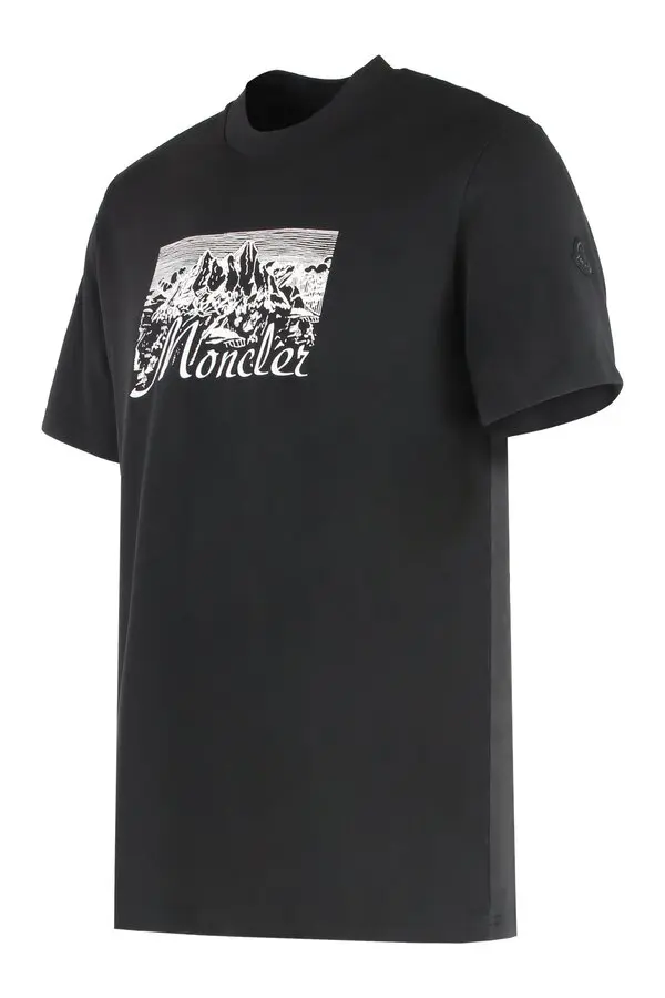 Moncler Logo Printed Crewneck T-shirt