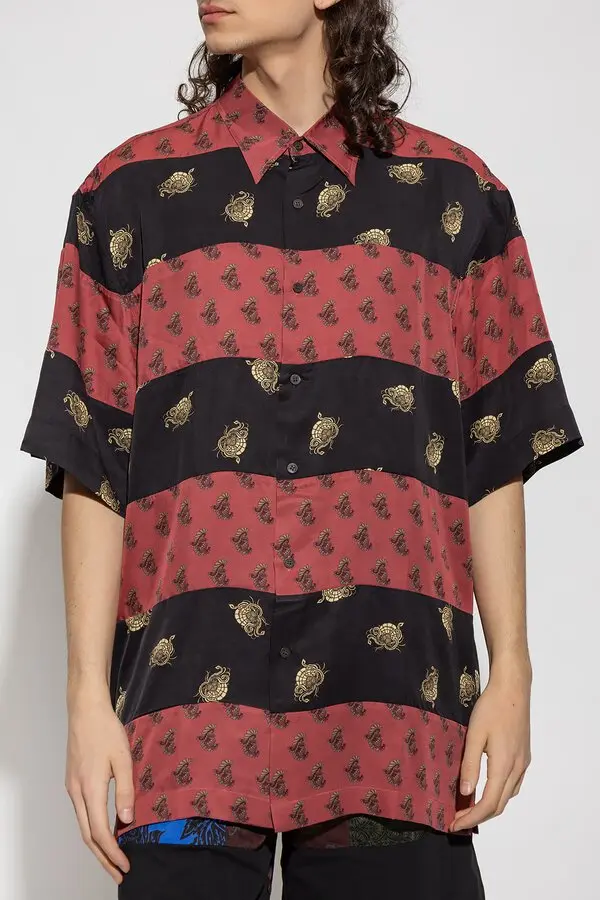 Dries Van Noten Graphic Printed Striped Shirt