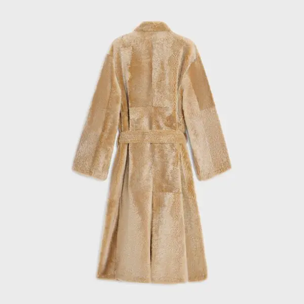 Celine Lamb Shearling Wrap Coat