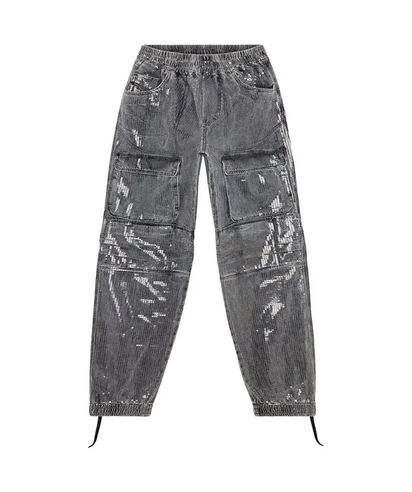DIESEL® D-mirt Straight-leg Cargo Jeans With Oversized Tooling Pockets