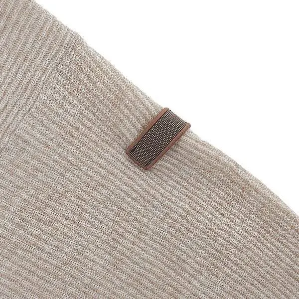 Brunello Cucinelli Long Sleeve V-neck Ribbed Knit Cardigan - Beige