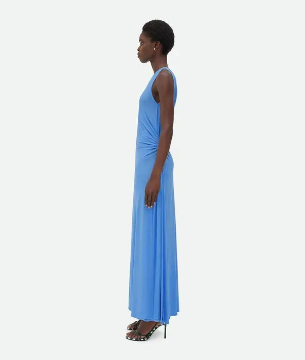 Bottega Veneta Viscose Jersey Long Dress With Knot Ring