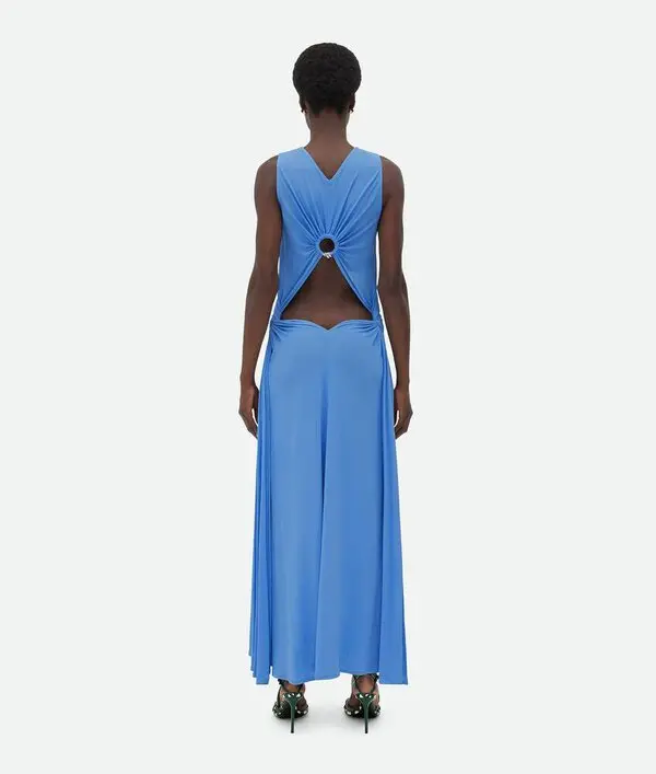 Bottega Veneta Viscose Jersey Long Dress With Knot Ring