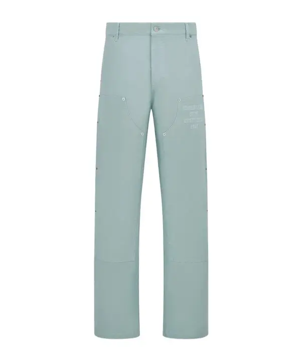 Dior Straight Leg Pants With Embroidered Logo