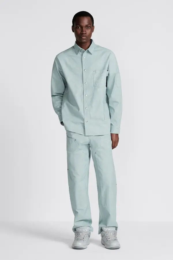 Dior Straight Leg Pants With Embroidered Logo