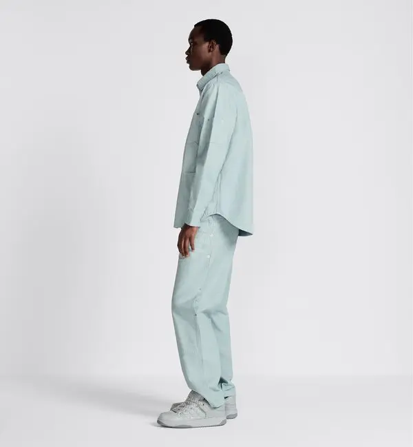 Dior Straight Leg Pants With Embroidered Logo