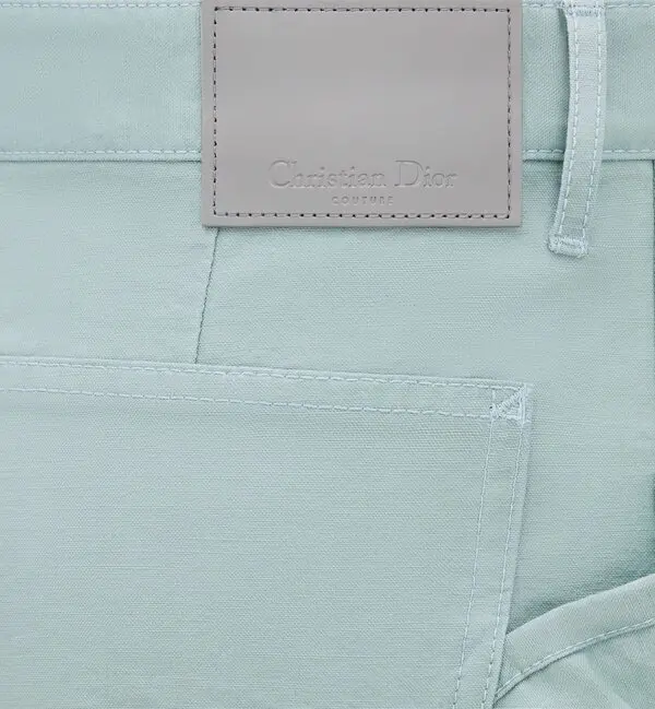 Dior Straight Leg Pants With Embroidered Logo