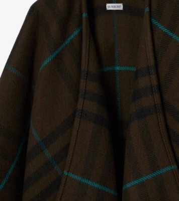 Burberry Checked Fringed Open-front Cape - Snug
