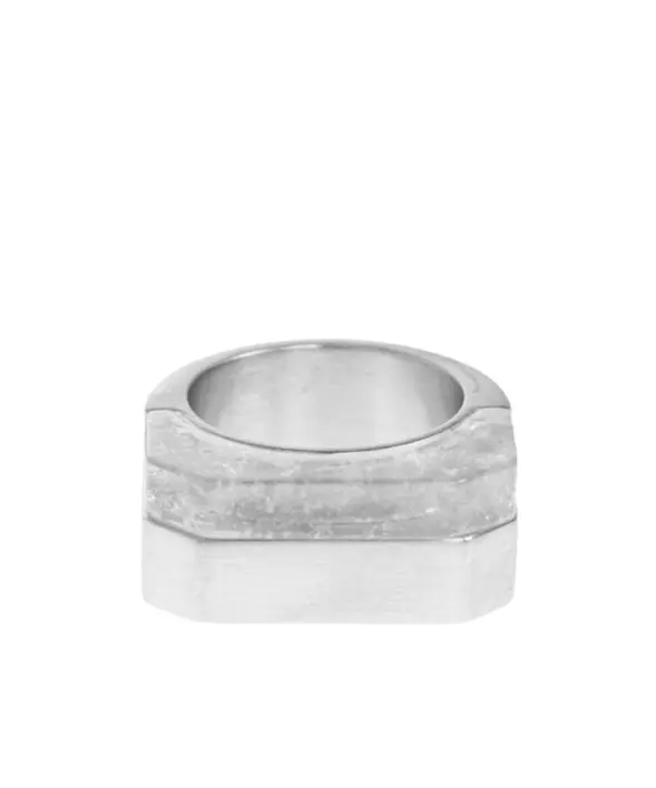 Rick Owens Double Crystal Hollywood Ring - Silver