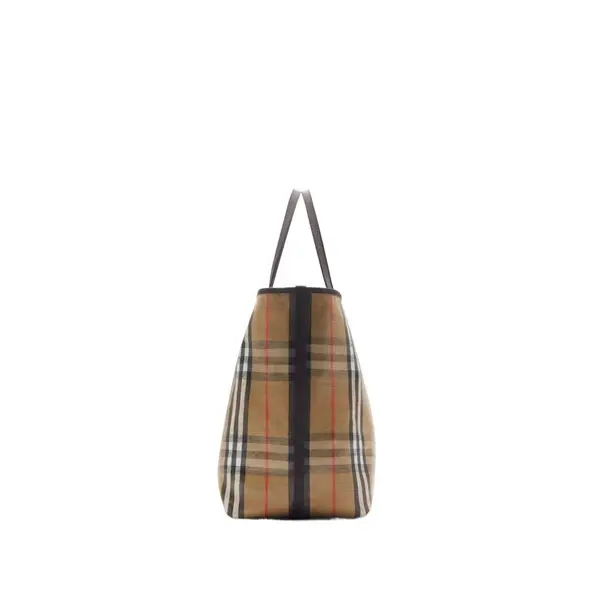 Burberry Check Printed Tote Bag - Sand