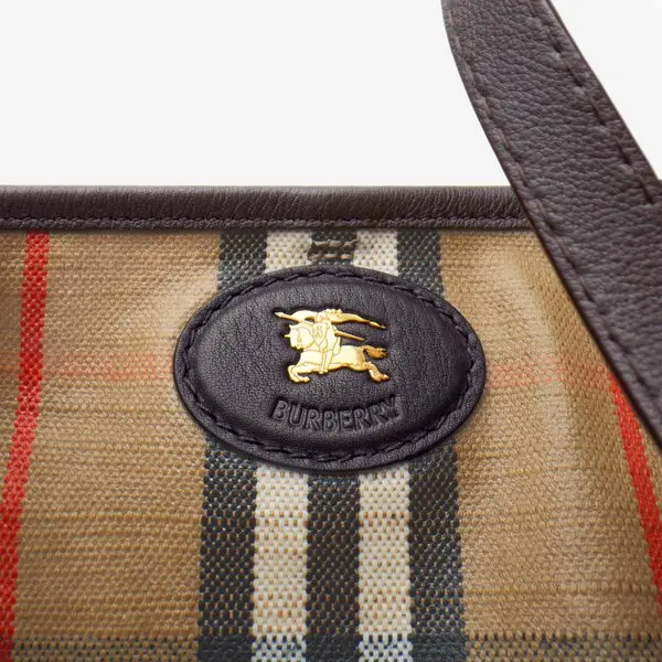 Burberry Check Printed Tote Bag - Sand