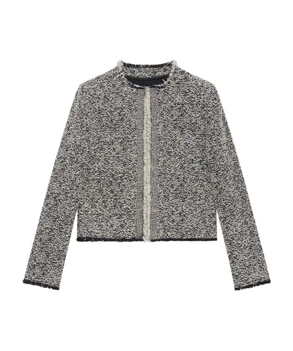 IRO PARIS Hazela Open-front Tweed Jacket With Tassel Trim
