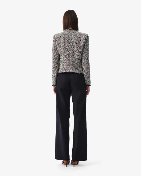 IRO PARIS Hazela Open-front Tweed Jacket With Tassel Trim