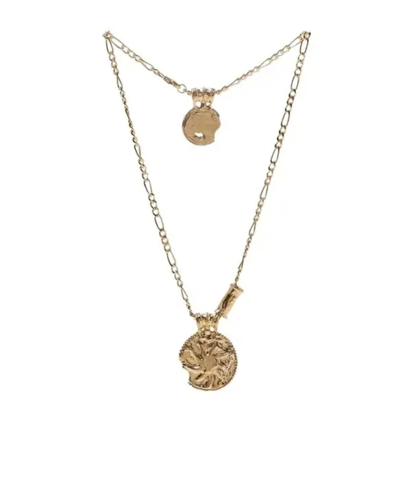 ALIGHIERI Logo Pendant Necklace - Yellow