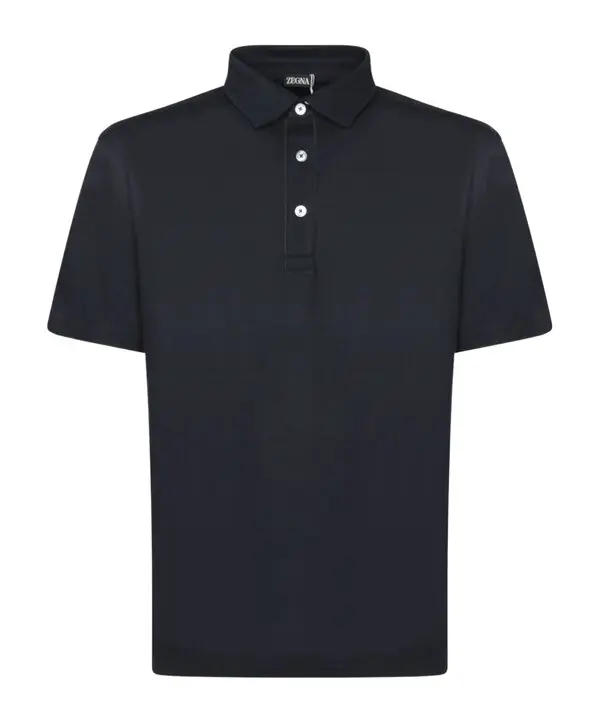 Zegna Short Sleeved Half-button Polo Shirt