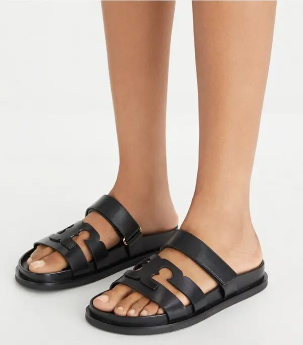 Tory Burch Ines Sport Slide Sandals - Black