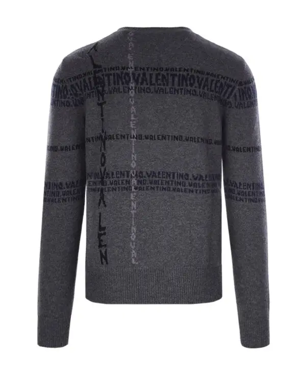 Valentino Garavani Intarsia-knit Logo Cashmere Jumper