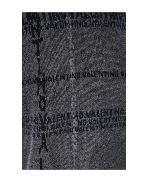 Valentino Garavani Intarsia-knit Logo Cashmere Jumper