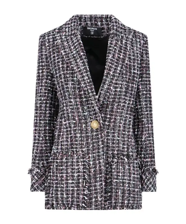 Balmain Single Breasted Tweed Jacket