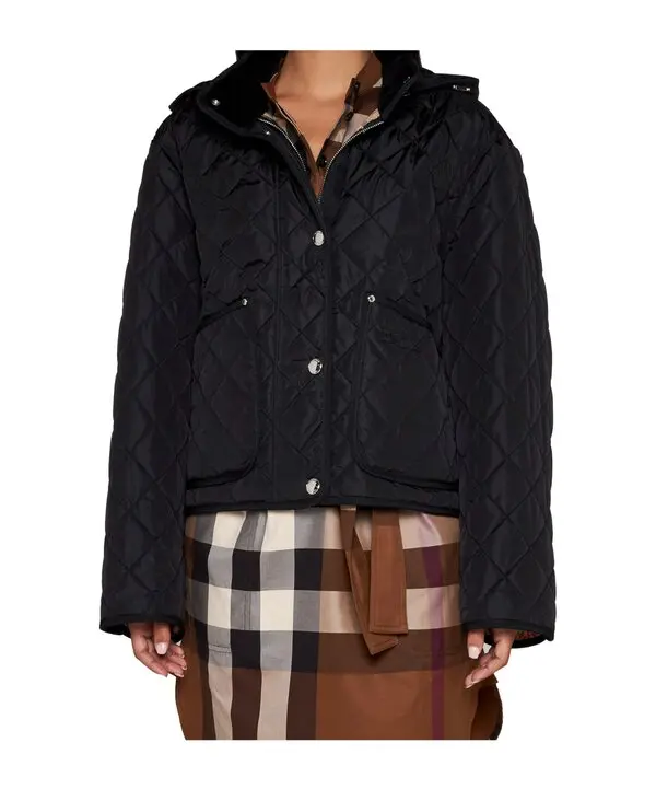 Burberry Quilted Hooded Jacket