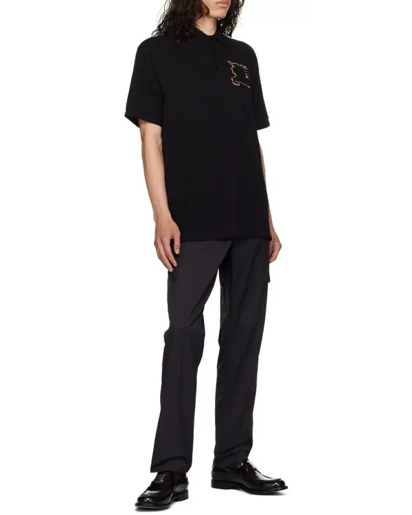 Burberry Logo Motif Embroidered Polo Shirt