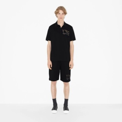 Burberry Logo Motif Embroidered Polo Shirt