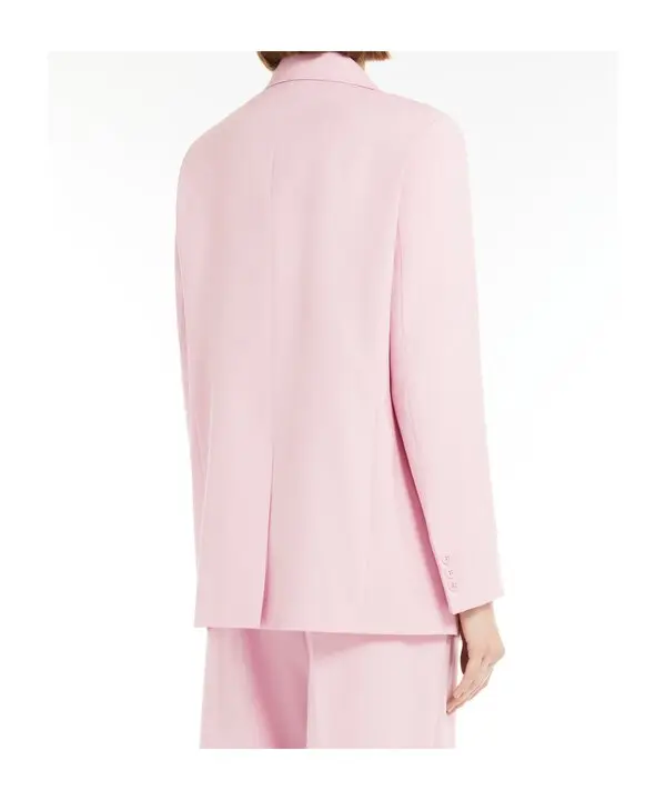Max Mara Single-breasted Wool-blend Canvas Blazer - Pink