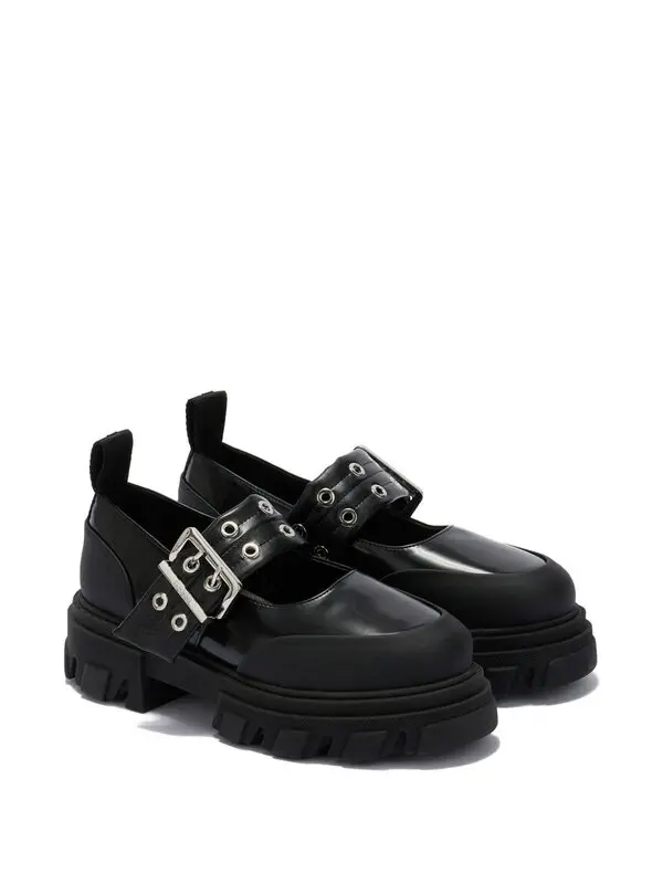 GANNI Buckled Eyelet-detail Pumps
