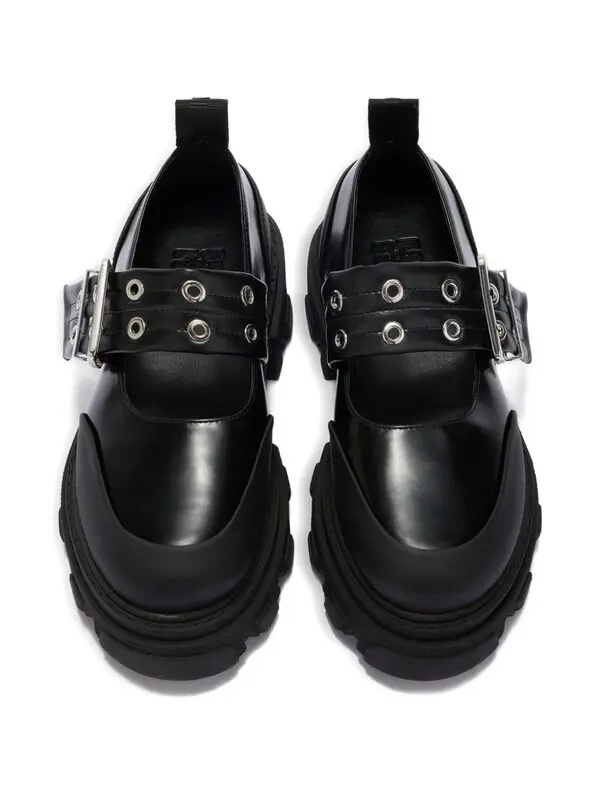 GANNI Buckled Eyelet-detail Pumps