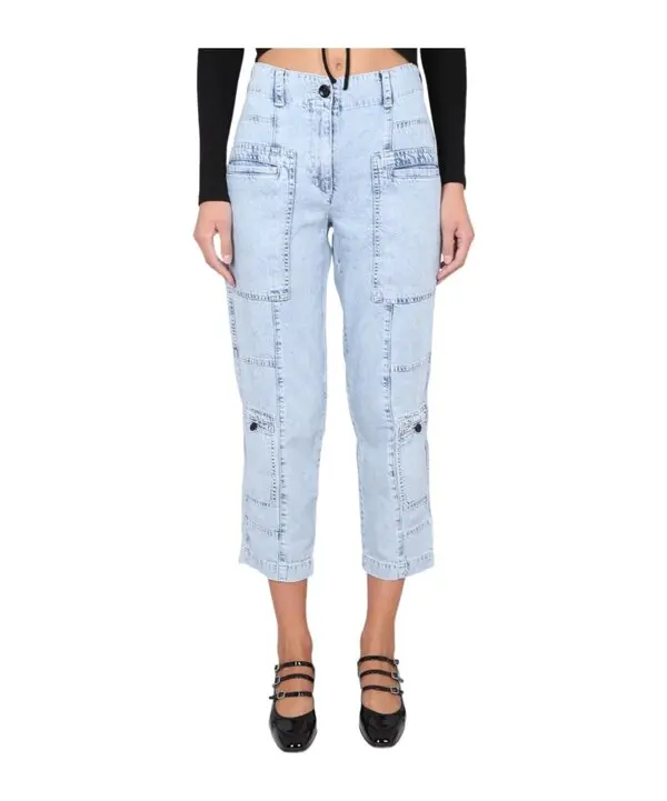 Proenza Schouler White Label Chambray Straight Leg Jeans