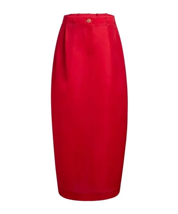 Khaite Lucian Maxi Skirt - Raspberry